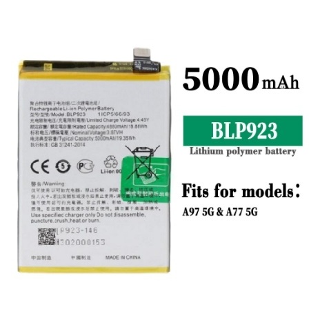 OPPO A57 4G 2020 A77 A97 5G BLP923 Battery | Shopee Philippines