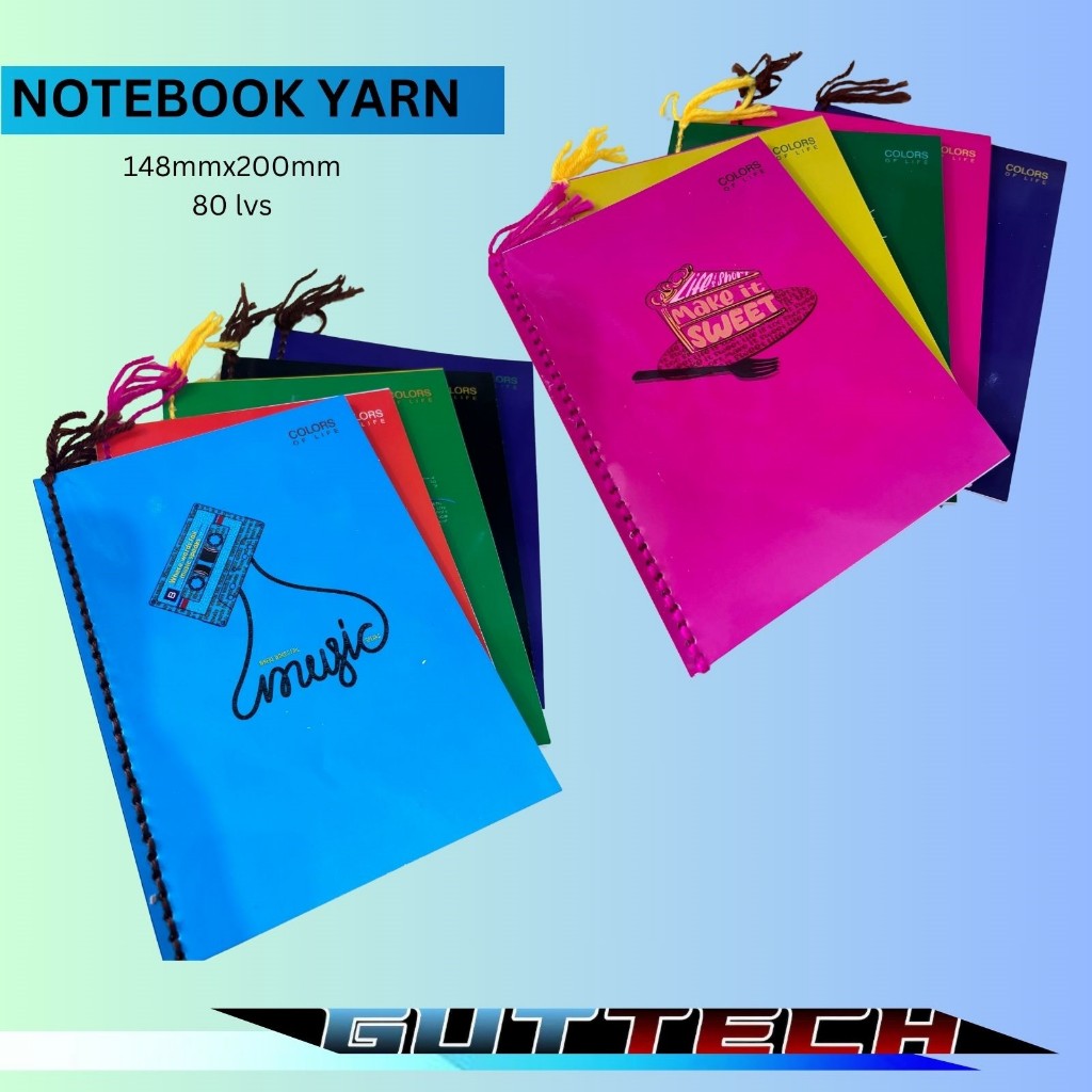Notebook Yarn with Design Colors of life, Advance Notebook | Shopee ...