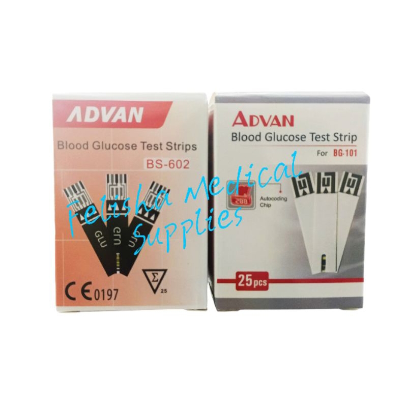 ADVAN Blood Glucose Test Strips | Shopee Philippines