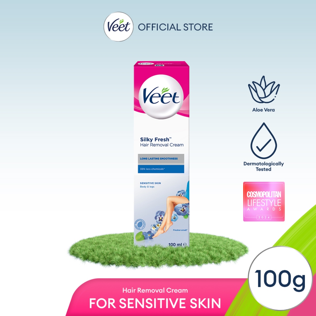 Veet Cream Hair Removal for Sensitive Skin 100g (Alternative to Razor ...