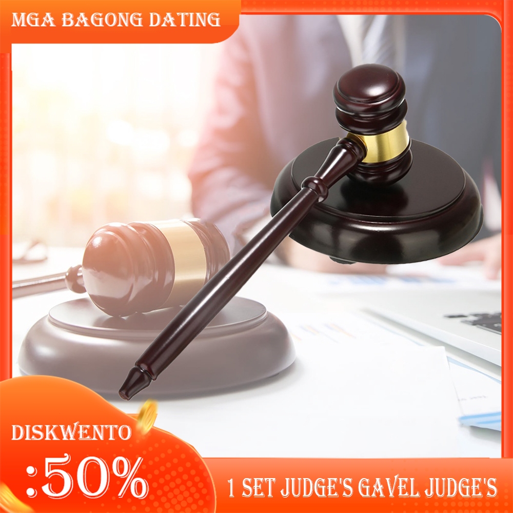 1 Set Judge's Gavel Judge's Hammers Auction Hammer With Sound Block Mga ...