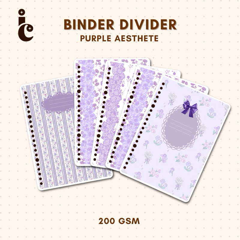 Purple Binder Divider | Student Binder | Shopee Philippines