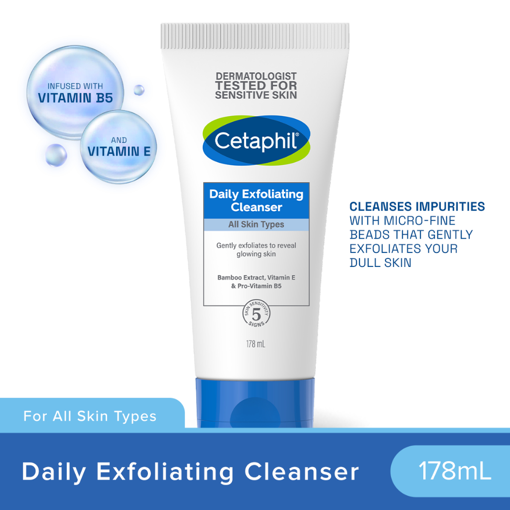 Cetaphil Daily Exfoliating Cleanser 178ml with Microfine Beads [Deeply ...