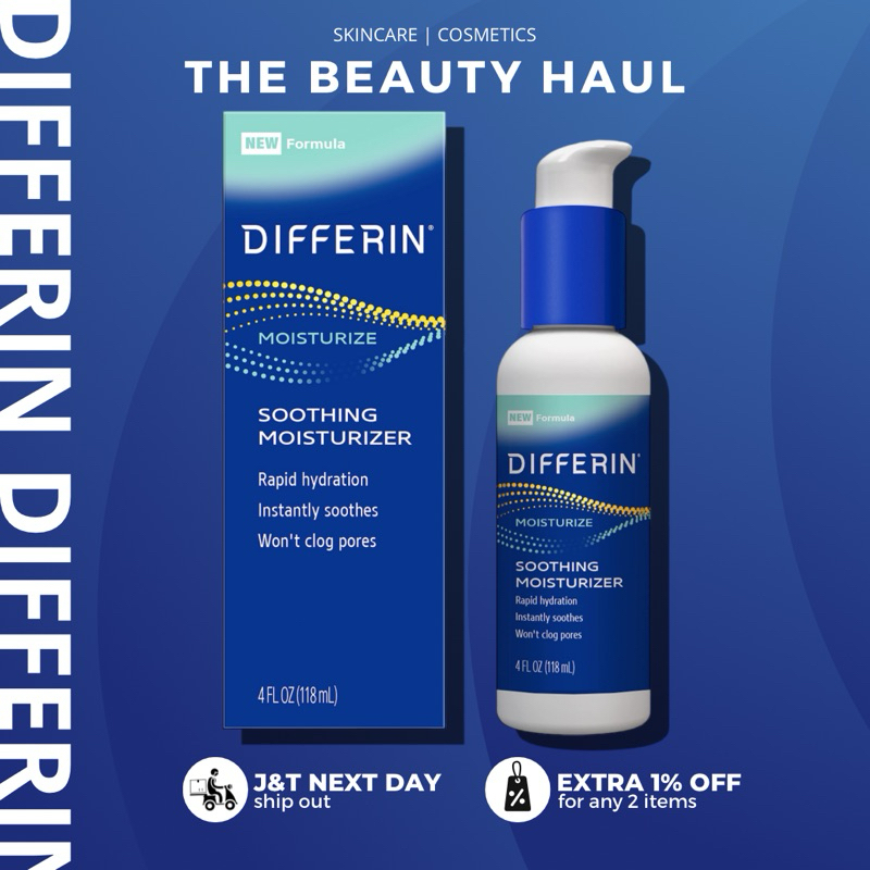 Differin Soothing Moisturizer For Acne Prone Sensitive Skin 118ml ...