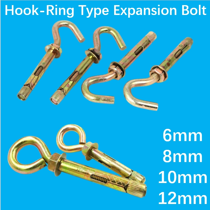 Toyu 12mm Ring/Hook Type Expansion Bolt Anchor Eye Expansion Screw ...