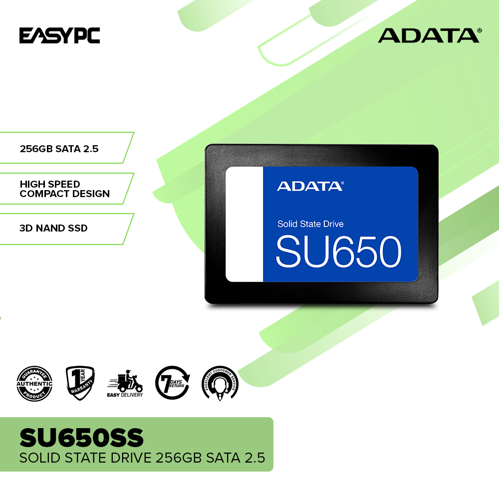 EasyPC | Adata SU650 256GB/512GB SATA 2.5 SSD| 3D NAND Flash Ultimate ...