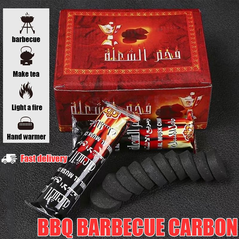 100 pieces/box Magic Charcoal Portable Smokeless BBQ Charcoal Charco ...