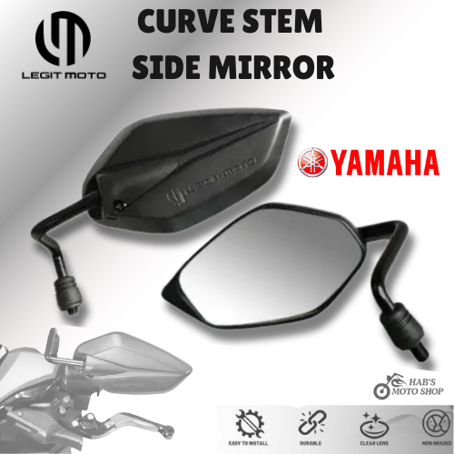 YAMAHA XSR LEGITMOTO Curved Stem Side Mirror for Motorcycle Universal ...
