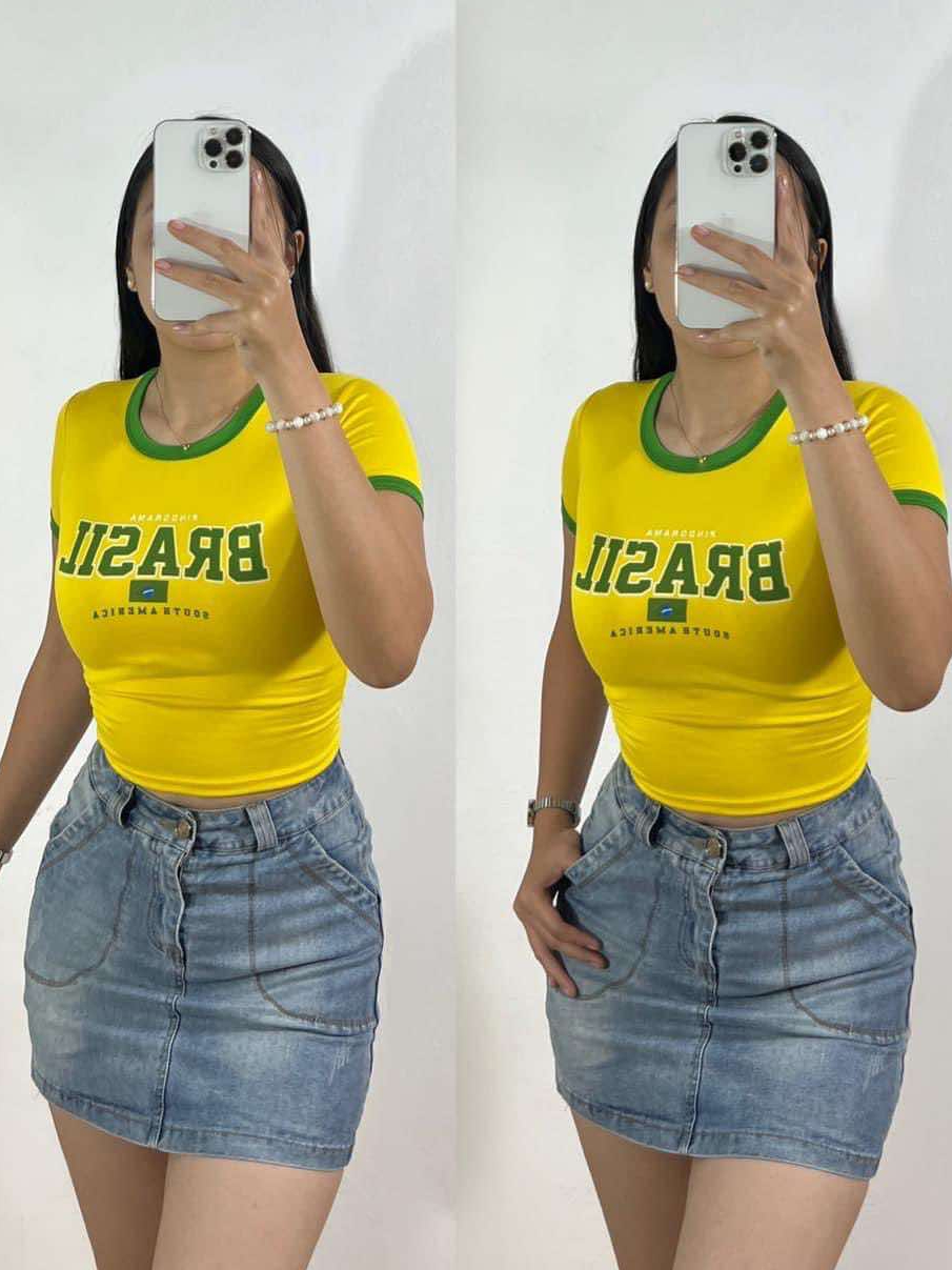 Brasil Y2k Trendy Ringer Basic Top for Women. | Shopee Philippines