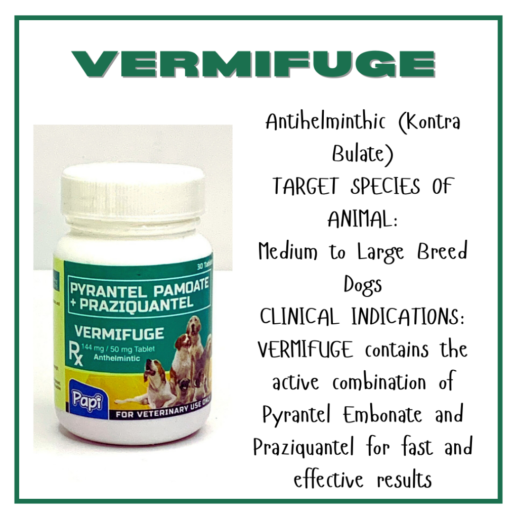 [VET SUPPORT] 30 Tablets Papi Vermifuge for Cats and Dogs (Pyrantel ...