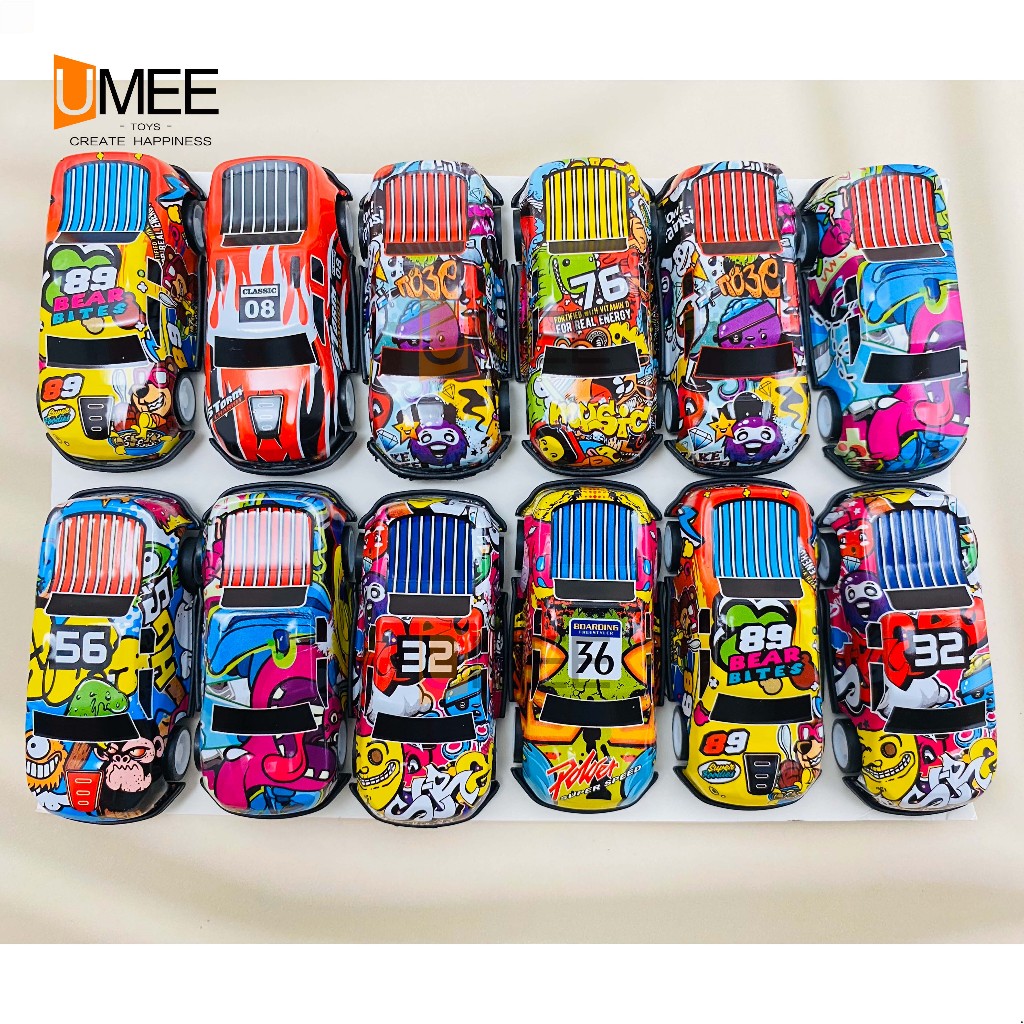 12pcs Party Gift Alloy Cars Model w/Art Design Pad For Party Gift-Loot ...