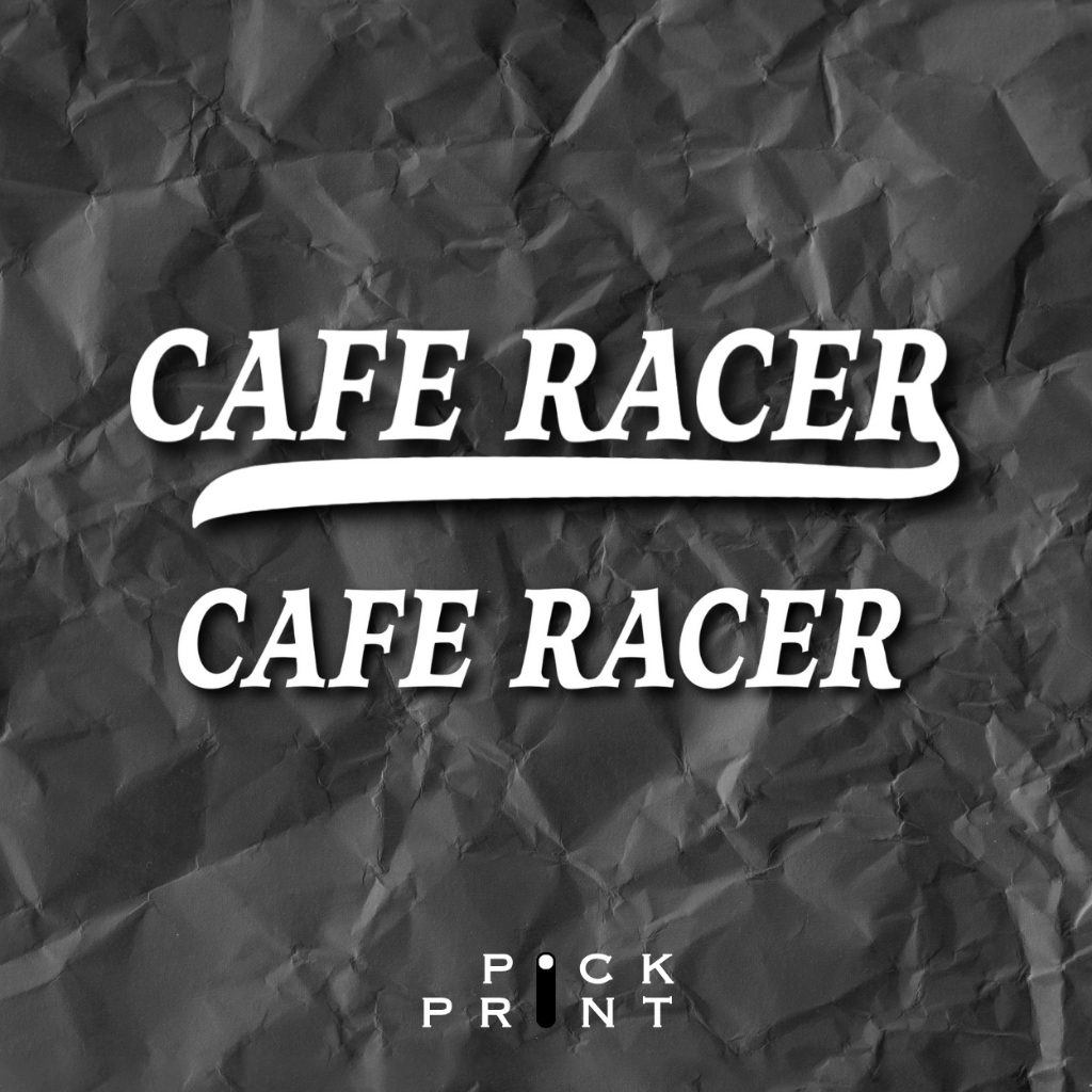 Classic Motorcycle CAFE RACER STICKER DECAL, Weatherproof ...