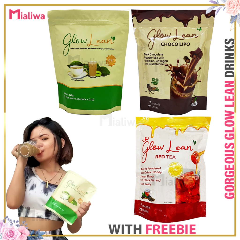 Gorgeous Glow Lean Green Coffee Choco Lipo & Red Tea, Pampapayat ...