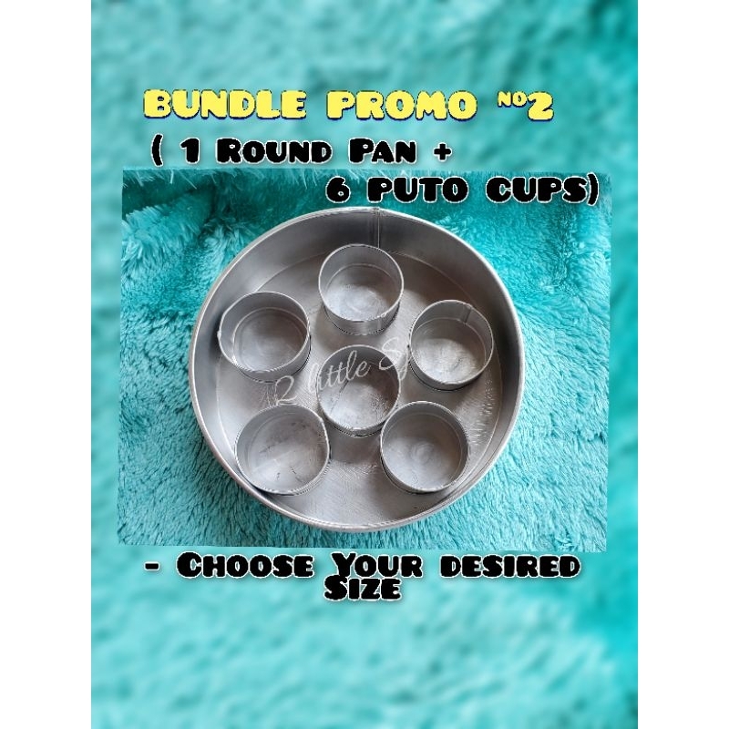 Promo Bundle!! 1pc Round Baking Pans + 6 pcs Puto Cup Molder ( Choose ...
