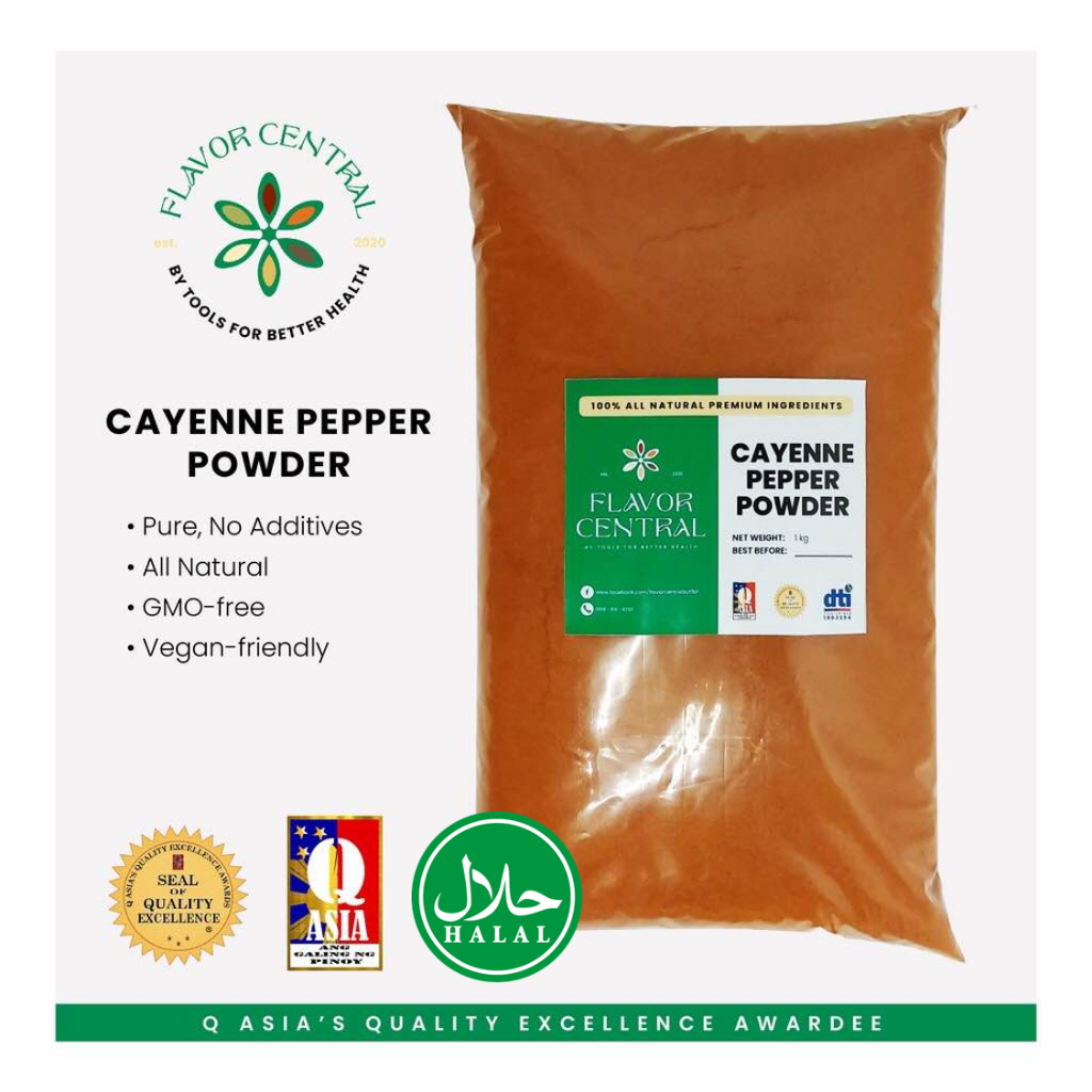 FLAVOR CENTRAL Cayenne Pepper Powder 1KG Premium Pure Natural Vegan ...