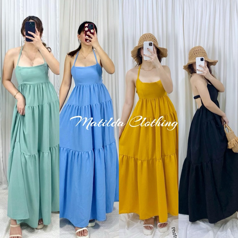 FREYA MAXI DRESS | SMALL-LARGE| Crumpled Linen Fabric| matilda.clothing ...