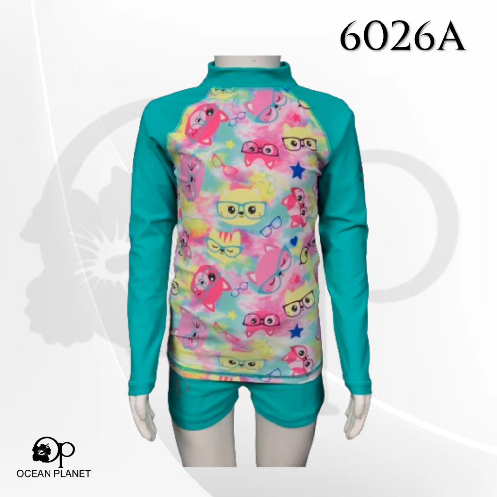 6026 - Opswimwear Fashion rush guard for kids swimwear long sleeve ...