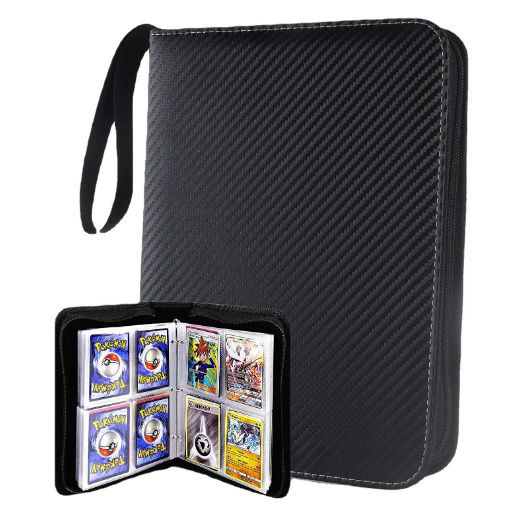 400/900 Grids Card Collection Black Booklet Pokemon Card Bag Dustproof ...