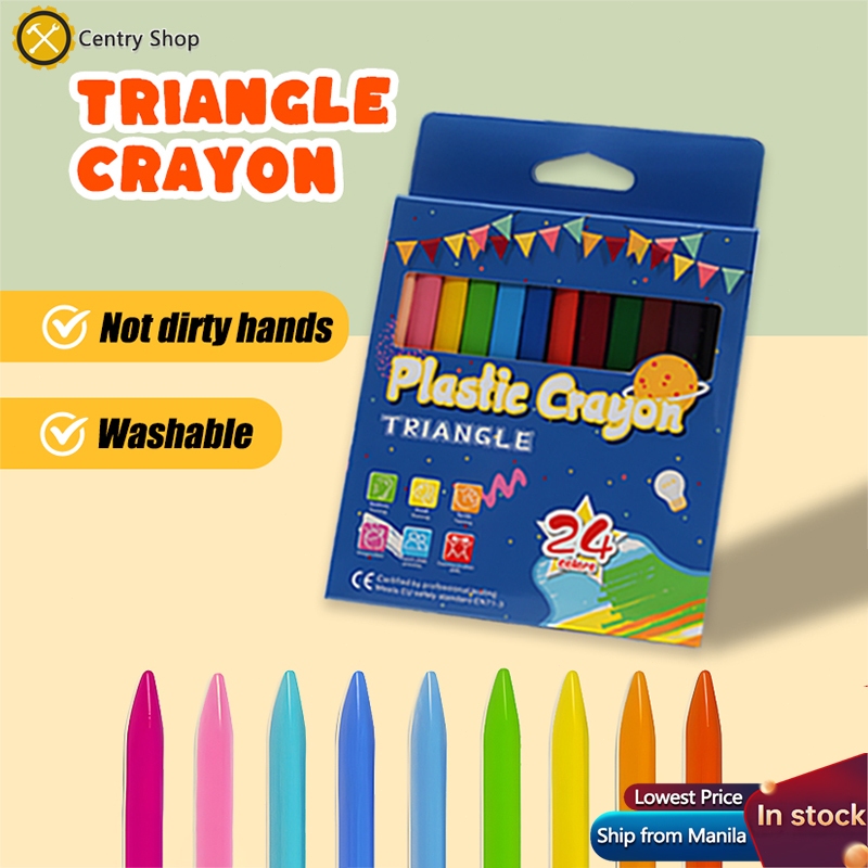 12/24/36 Colors Triangular Crayons Safe Non-toxic Triangular Colouring ...