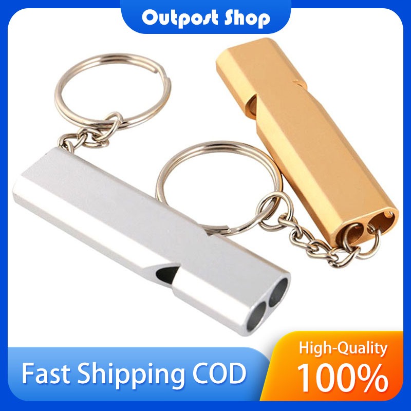 Alloy Dual-Frequency Whistle Outdoor Survival Whistle Large Decibel ...