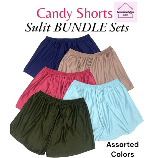 Necessary Sulit Bundle Sets Candy Shorts Cotton Spandex Assorted 0766