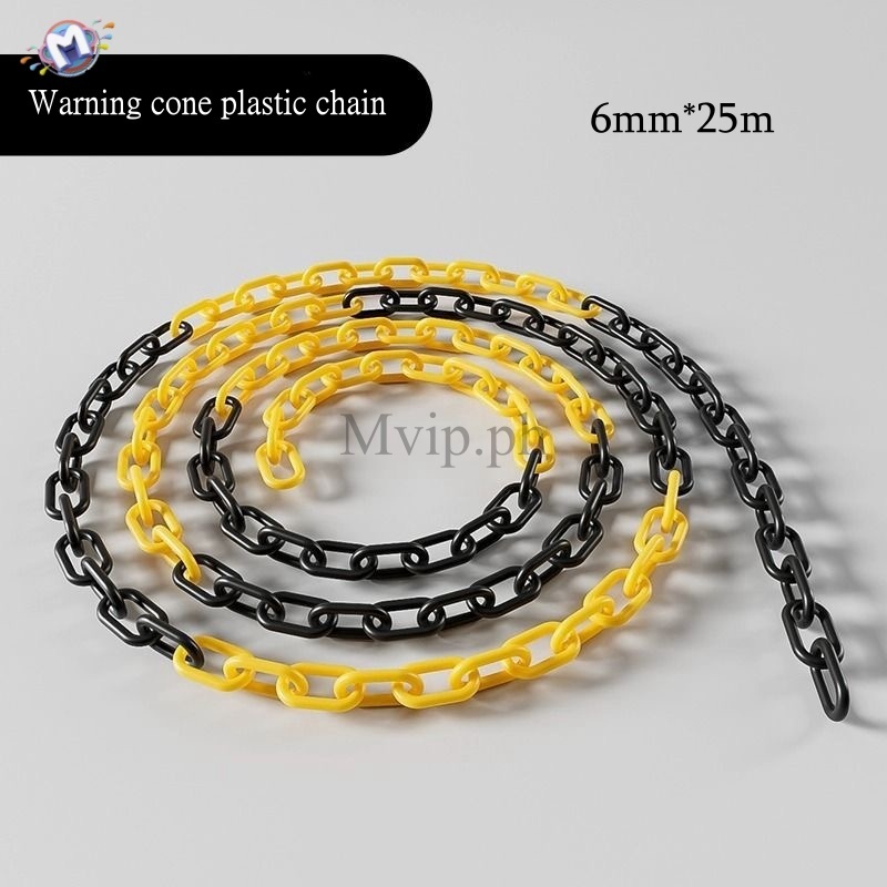 Plastic yellow chain 6mmx25m Plastic warning chain for transportation ...
