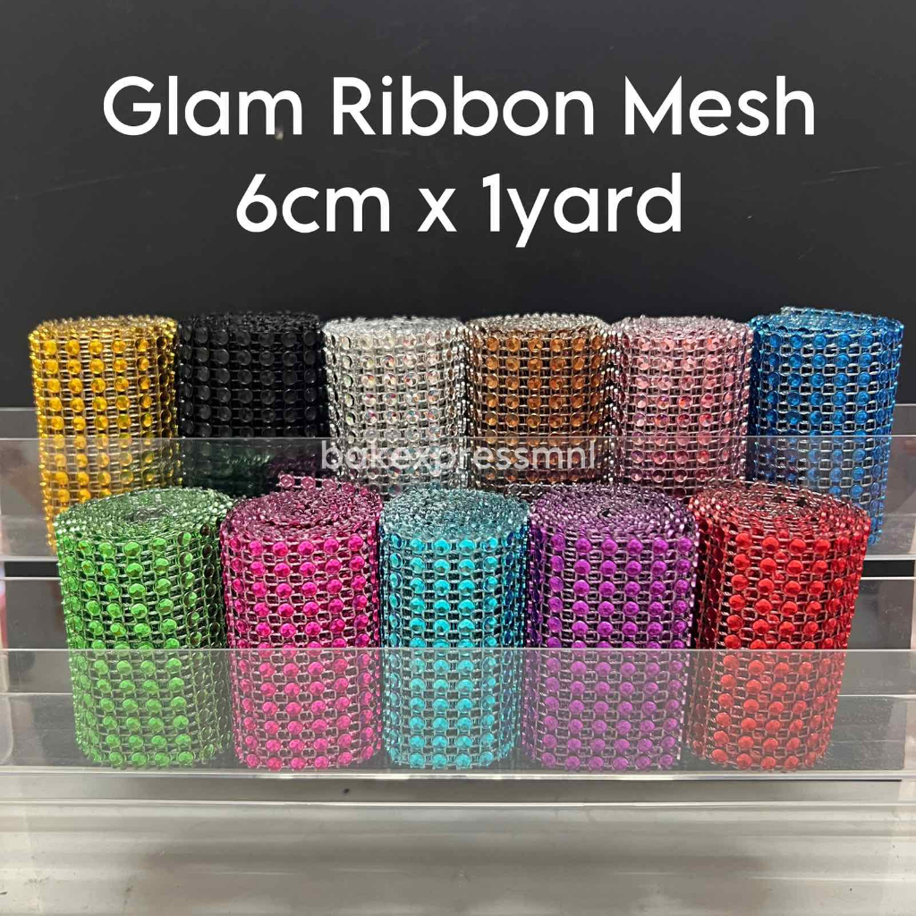 Glam Rhinestone 12rows 6cm Ribbon Mesh | Shopee Philippines