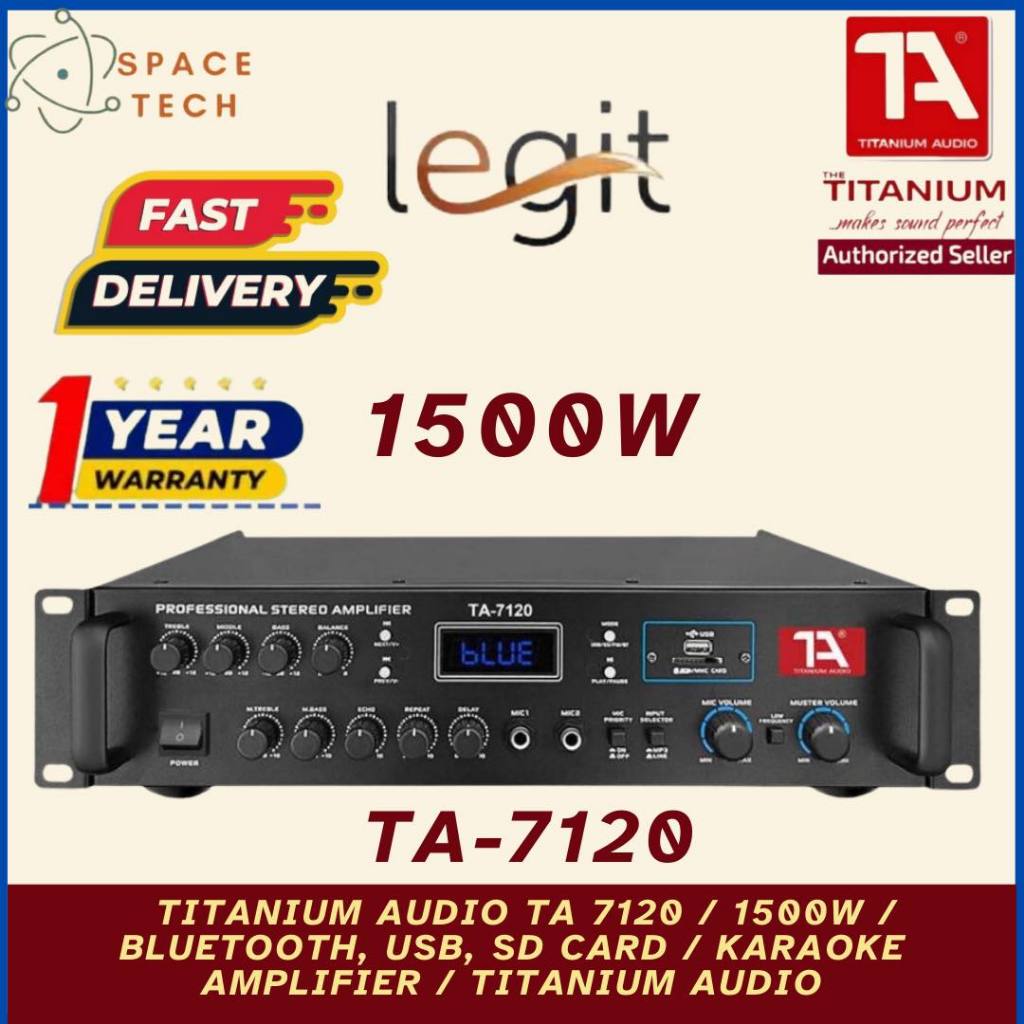 Titanium Audio TA 7120 / 1500W / Bluetooth, USB, SD Card / Karaoke ...