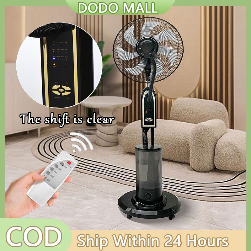 Misting Fan Home Water Cooling Misting Floor Fan Moving Head Mute ...