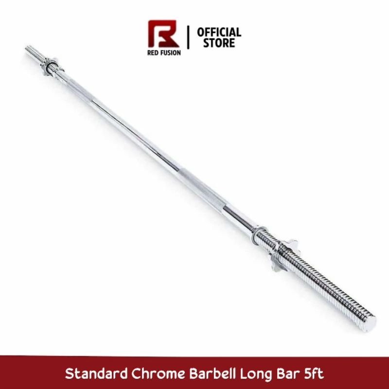 5Ft Standard Barbell Long Bar with Collar Lock | Shopee Philippines