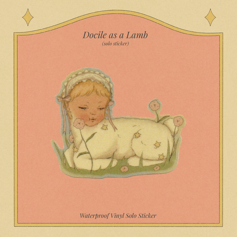 Docile as a Lamb Matte Vinyl Solo Sticker (waterpoof & scratchproof ...