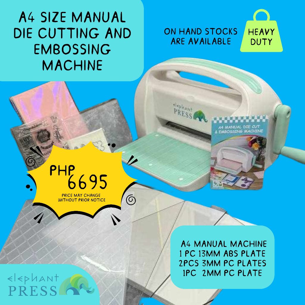 Elephant Press A4 Size Manual Die Cutting and Embossing Machine Heavy ...