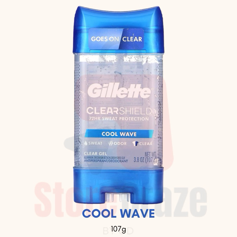 Gillette Clear Shield Gel Deodorant (Cool-wave 107g) | Shopee Philippines