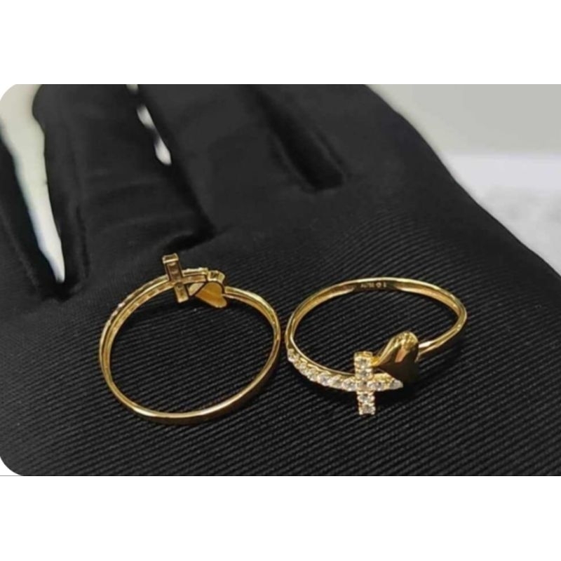 18K Saudi gold KRUS & HEART RINGS ️ PAWNABLE & COD | Shopee Philippines