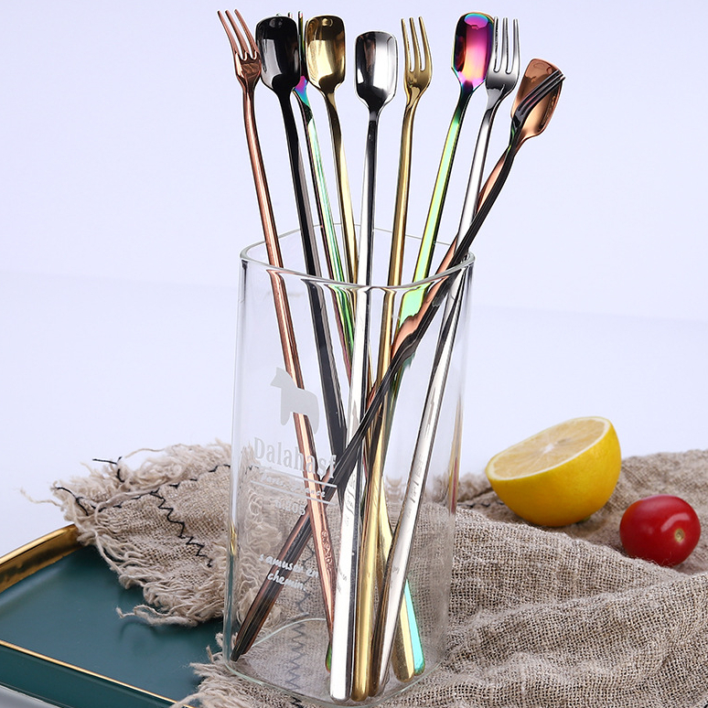 2gether Cocktail Stirring Spoon Stainless Steel Spoon Fork Cold Hot ...