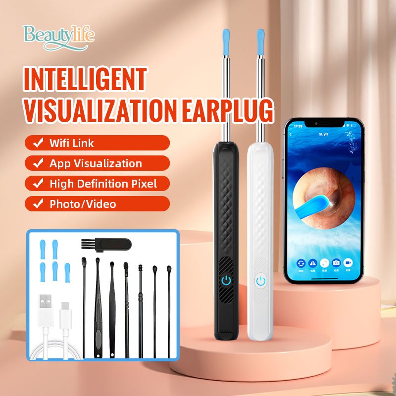 Wireless Smart Visual Ear Cleaner Otoscope Ear Wax Removal Tool with ...