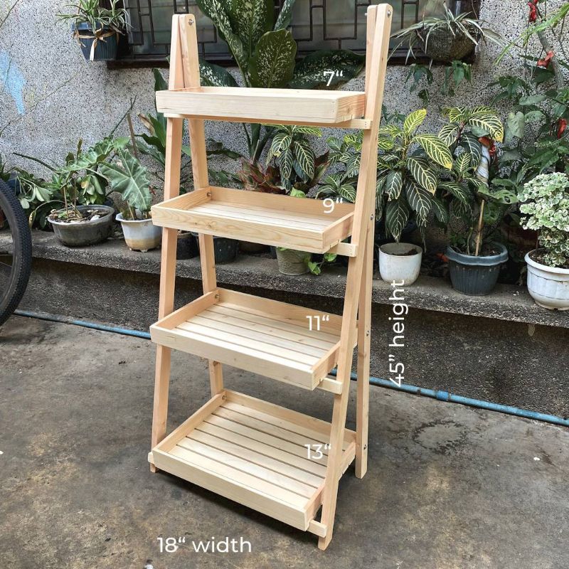 4 LAYER RACK- palochina wood | Shopee Philippines