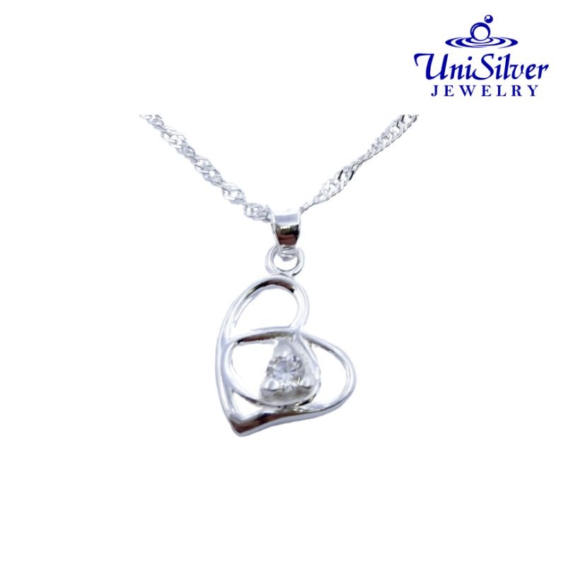Unisilver 925 Sterling Silver Necklace for Women (NPS79-1016) | Shopee ...