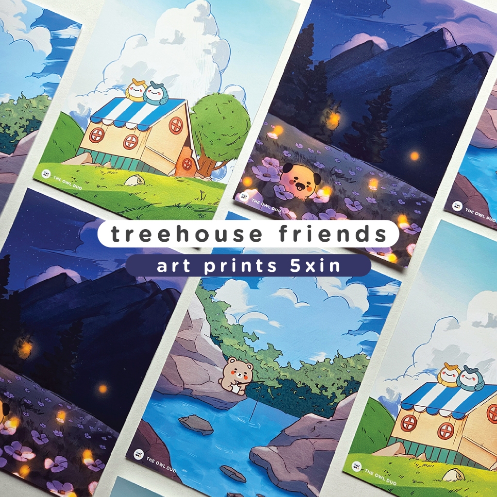 Treehouse Friends Art Prints (5x7 in.) | Shopee Philippines