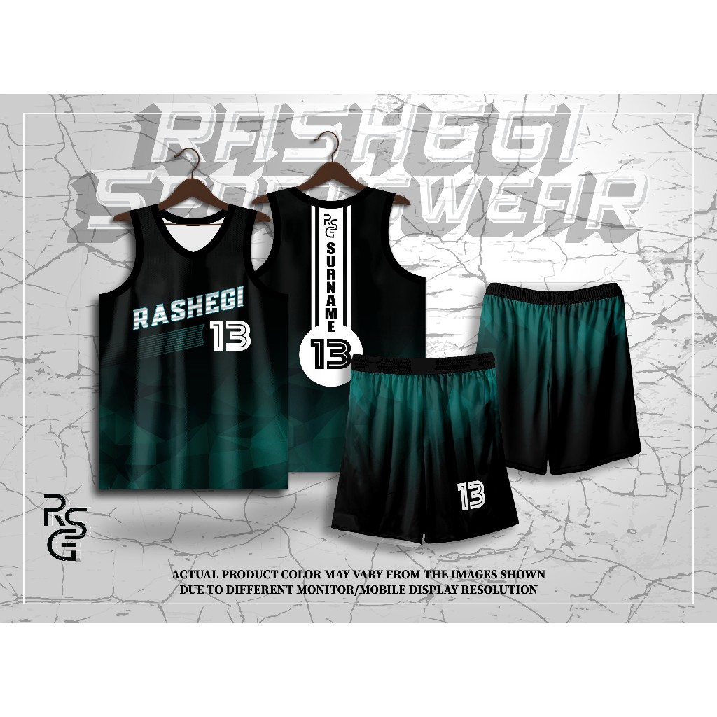 2024 RSG Customized Jersey Full Sublimation Abstract Green Black ...
