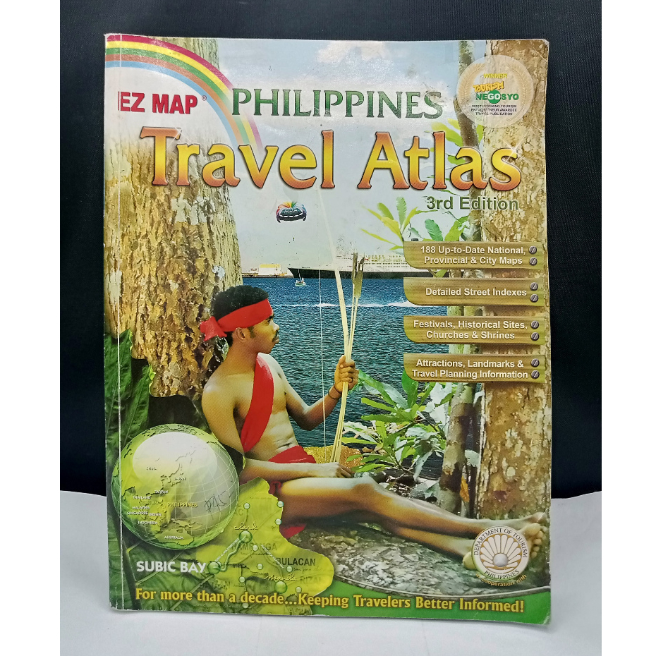 Used Philippines Travel Atlas Third Edition EZ Map For Tourists and Travelers Places Locations ...