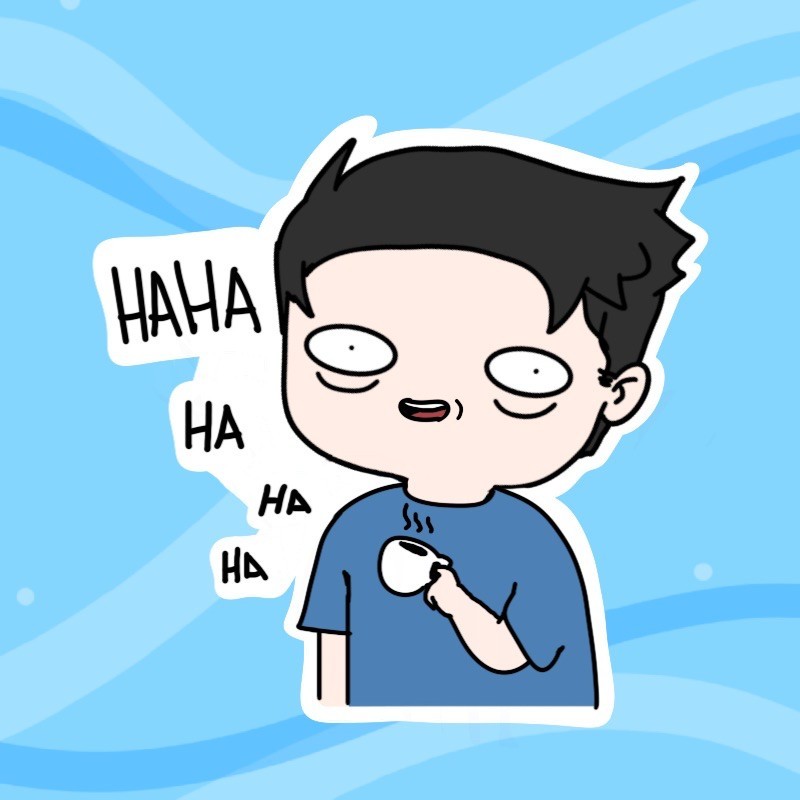 SSKAIT Boy Waterproof funny mood die cut sticker - Hahaha | Shopee ...