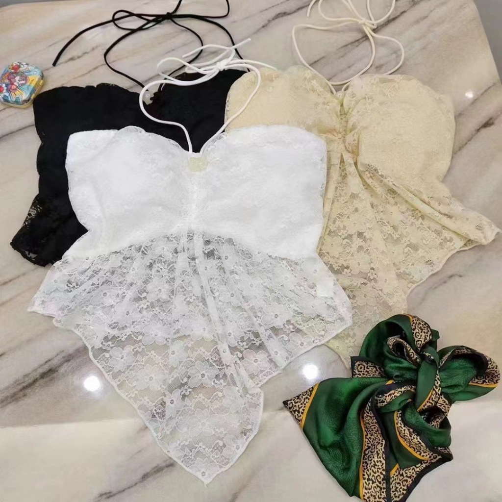 New halter neck tube top vest for women with chest pads, backless and ...