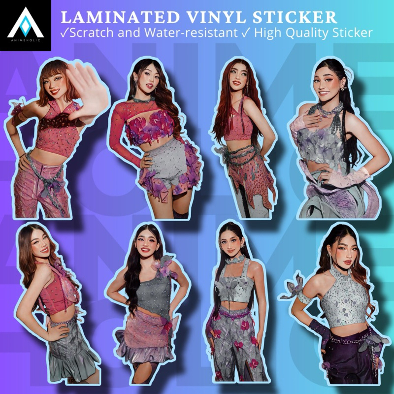 BINI FAN ART STICKERS ~ LAMINATED VINYL STICKERS ~ANIMEHOLIC | Shopee ...