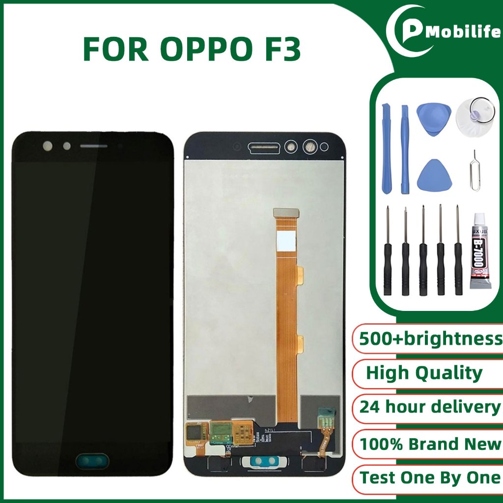 Riginal Quality LCD For OPPO F3 Black/White Original LCD Touch Screen ...