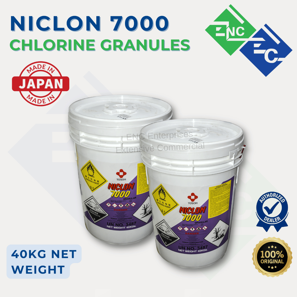 Niclon 7000 JAPAN | 40KG Drum | Chlorine Granules | 100% Pure | Shopee ...