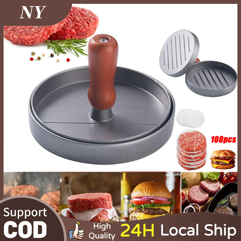 Round Burger Metal Mould Hamburger Patty Maker Grill Press Cooking Tool ...
