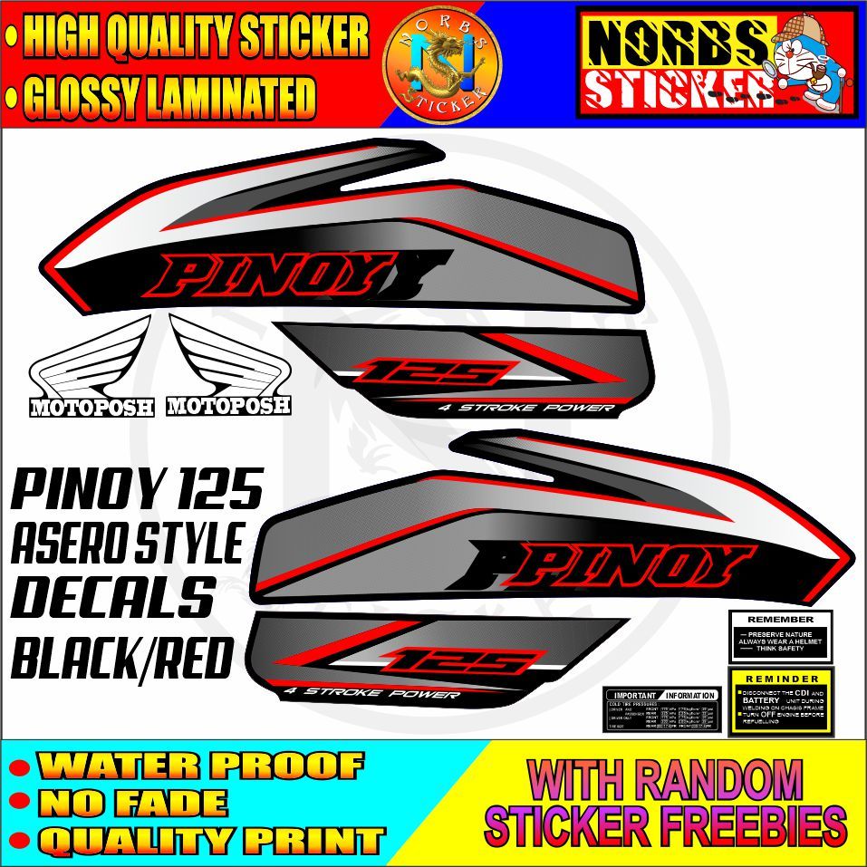 PINOY 125 ASERO STYLE DECALS | Shopee Philippines