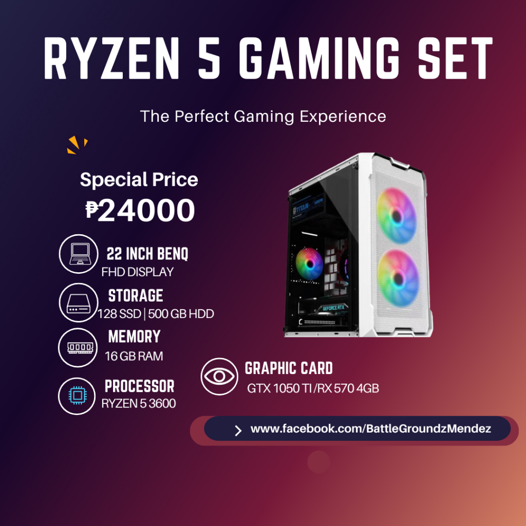 RYZEN 5 3600 GAMING PC SET FOR SALE USED BUT IN GOOD CONDITION | Shopee ...