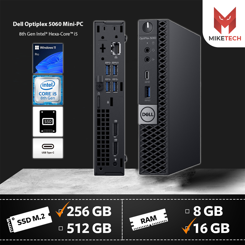 Dell 3050/3060/3070/5070/7060 Mini-PC 6-9th Gen Intel Core i5-i7 8-16GB ...